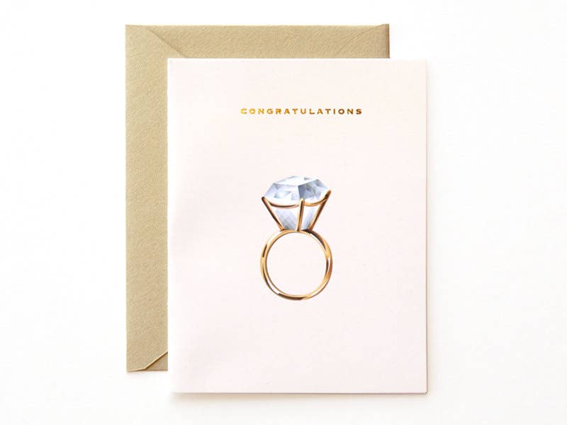 Diamond Ring Congratulations Card – Bloomstall Flower Boutique ...